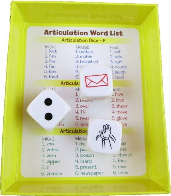 Articulation Rolling Cubes F/V/Z - Speech Corner